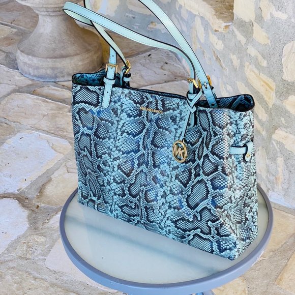 Michael Kors | Bags | Nwt Michael Kors Snake Print Embossed Leather Bag ...
